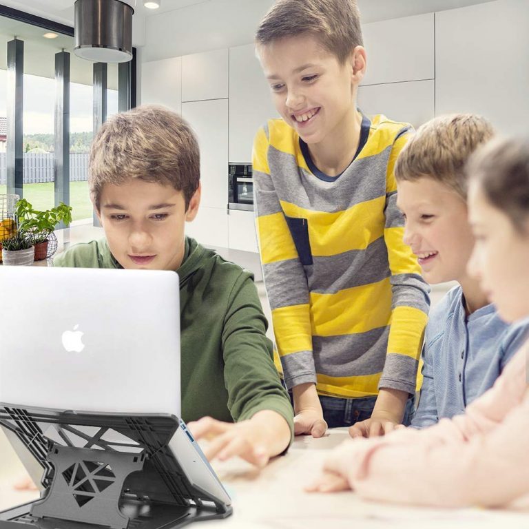 STRIFF Adjustable Laptop Stand and Phone Stand (Black) – LSABS1 – STRIFF