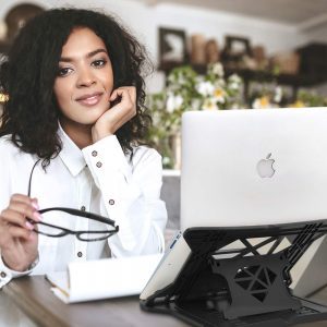 STRIFF Adjustable Laptop Stand and Phone Stand (Black) – LSABS1 – STRIFF