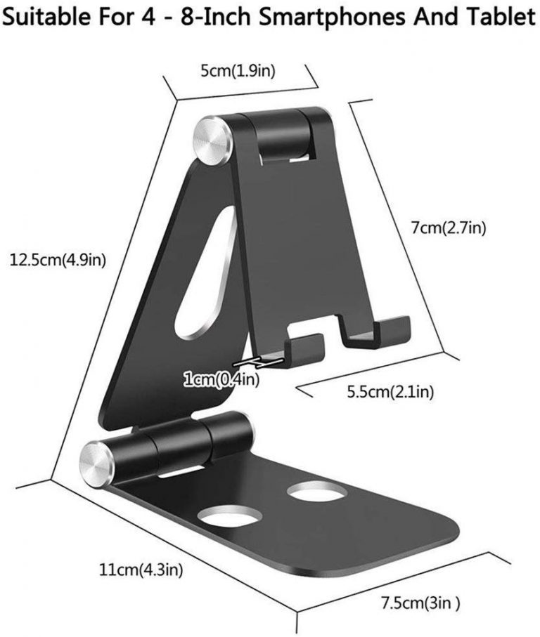 STRIFF Anodized Aluminum Mobile Phone Stand (Black) – APHBRND1 – STRIFF